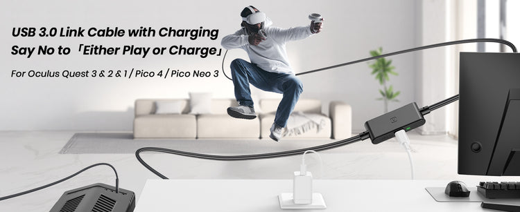 INIU DI401 16FT VR High Speed Transfer Link Cable with Separate Chargi