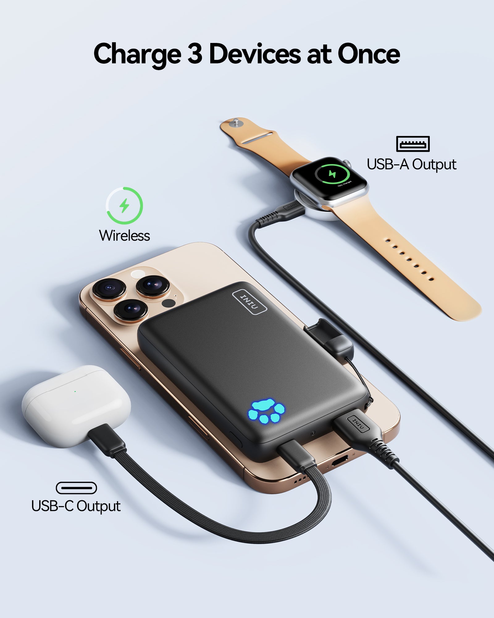INIU | P43-E1 | Qi2 15W MagSafe Power Bank for iPhone