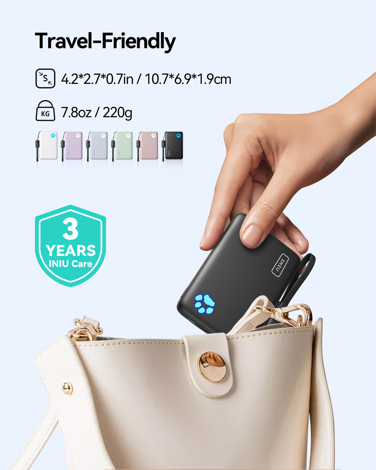 INIU | P43-E1 | Qi2 15W MagSafe Power Bank for iPhone