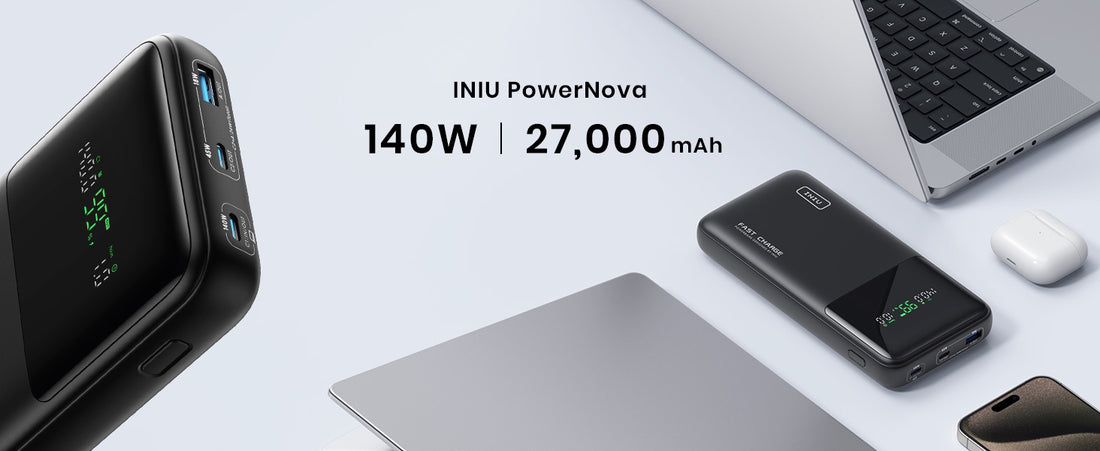 INIU B64 140W 27,000mAh, Fast Charge 1,000+ Devices, 140W Max Output f