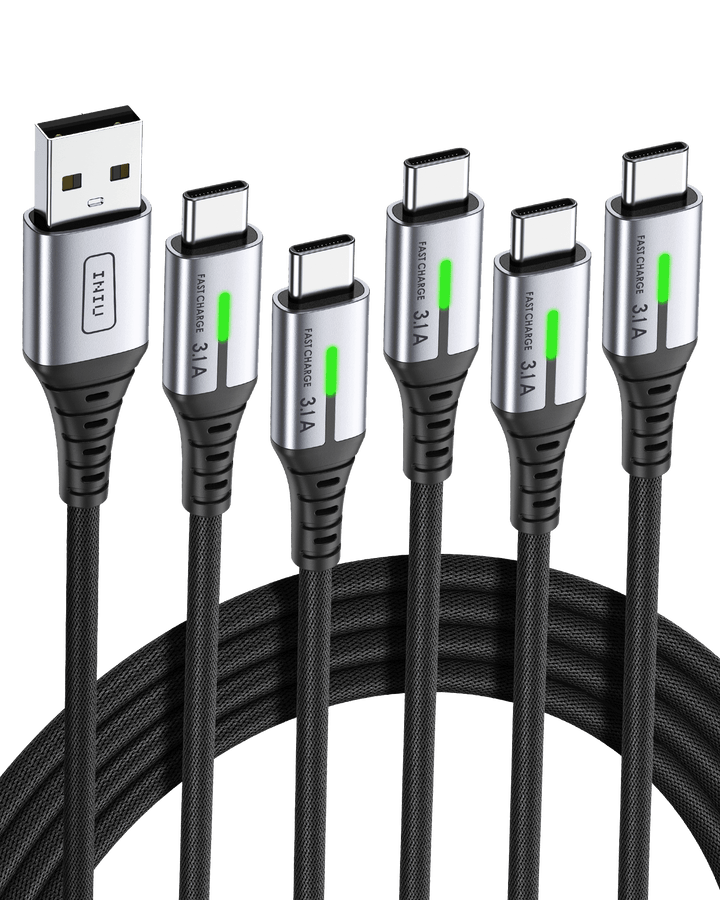 INIU | Durable Braided Nylon USB-C Cables for Fast Charging